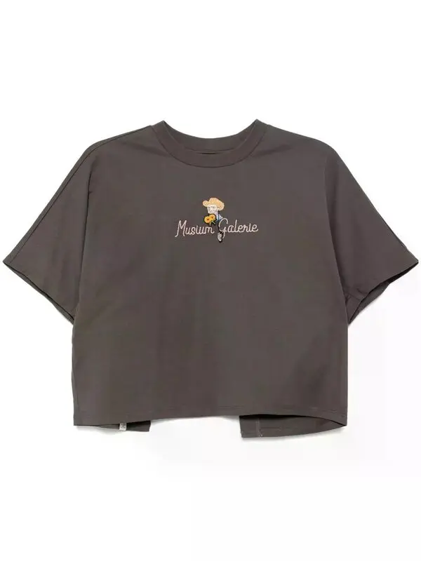 MUSIUM DIV. Embellished Crew Neck T-shirt - Grey