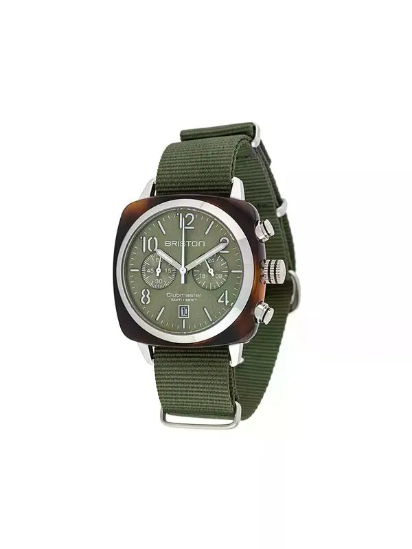 BRISTON Clubmaster Classic Chrono 40mm Watch - Green