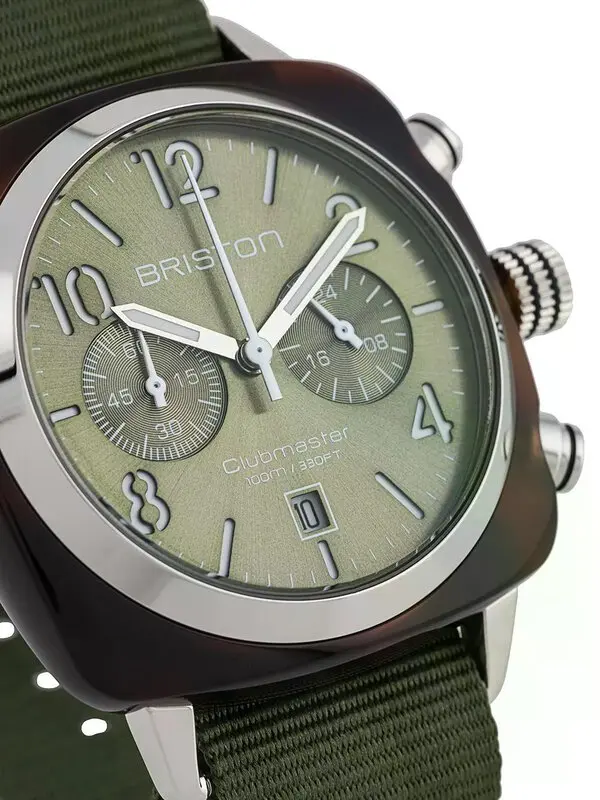 BRISTON Clubmaster Classic Chrono 40mm Watch - Green