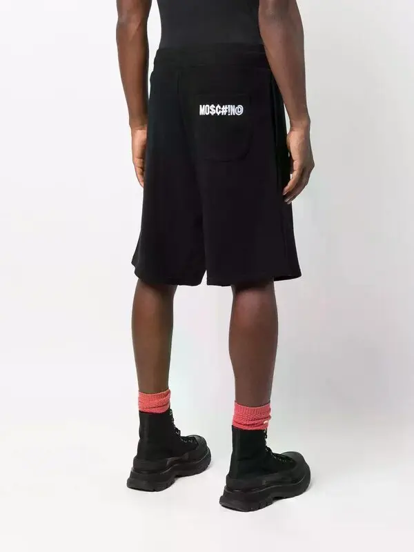 Moschino Cotton Embroidered Logo Jogger Shorts