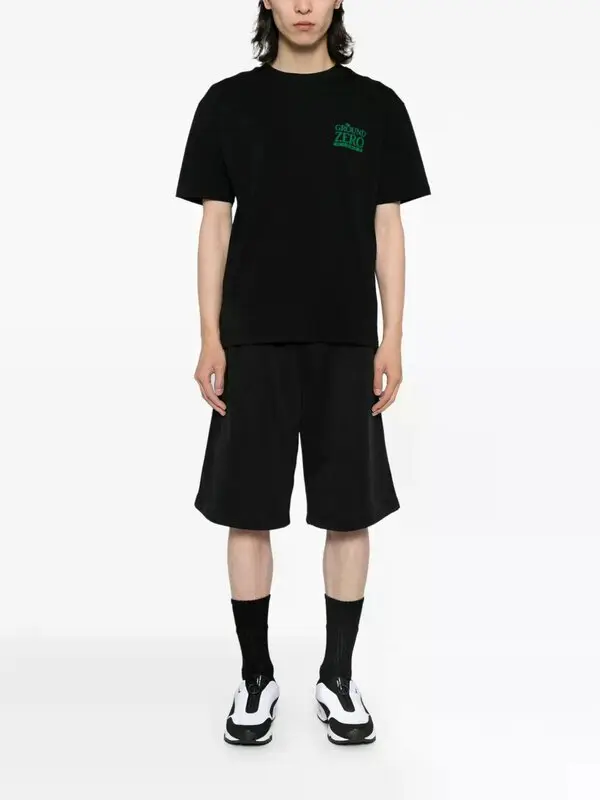 GROUND ZERO Logo Print Cotton T-shirt