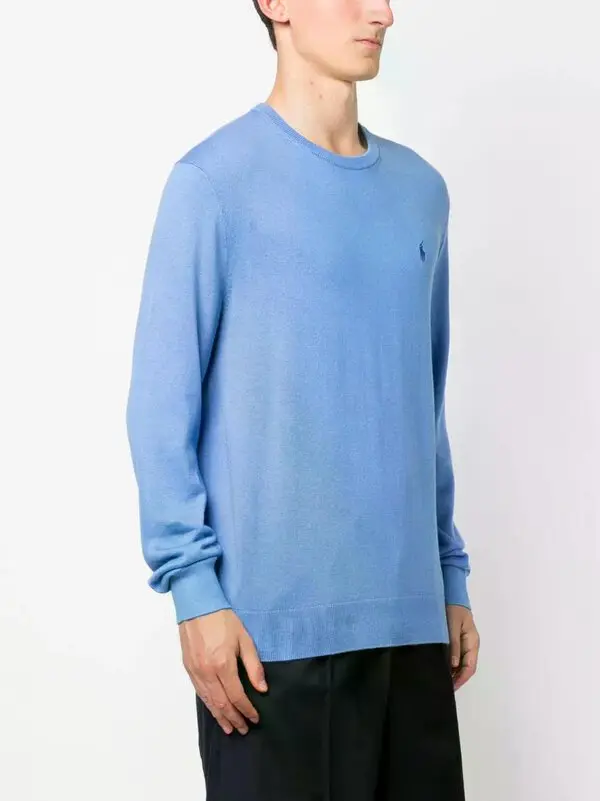 Polo Ralph Lauren Embroidered Logo Jumper - Blue