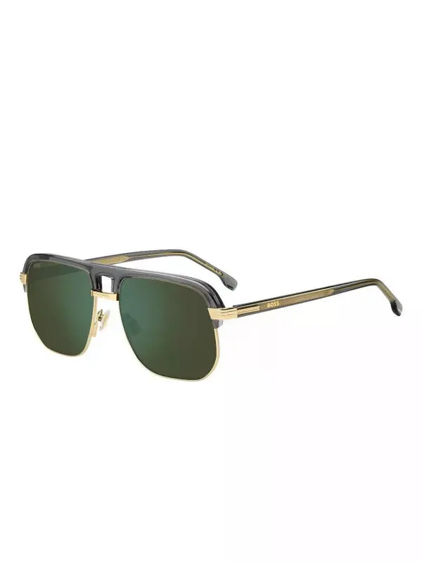 BOSS Square-frame Sunglasses With Green Tinted Lenses