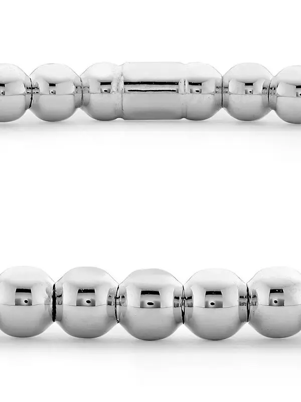 PRAGNELL 18kt White Gold Bohemia Bangle With Bead Detailing - Silver