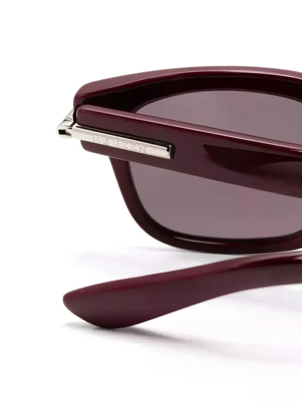 Alexander McQueen Square-frame Sunglasses - Red