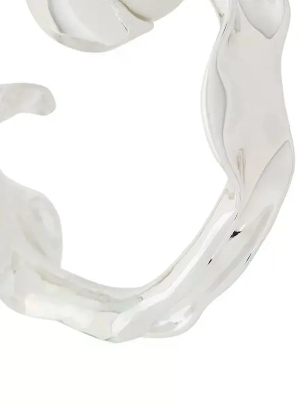 COUP DE COEUR Liquid Pearl Hoop Earrings - Silver