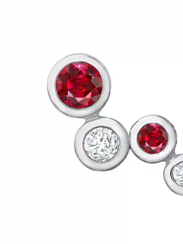 PRAGNELL 18kt White Gold Diamond And Ruby Earrings