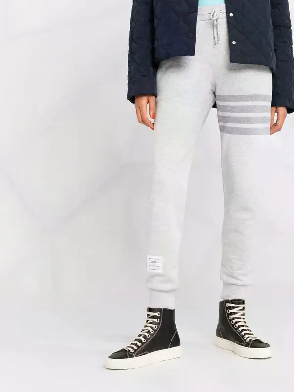 Thom Browne Cotton Signature 4-bar Stripe Track Pants - Grey