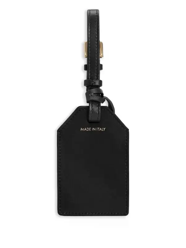 Dolce & Gabbana Sicily Leather Luggage Tag - Black