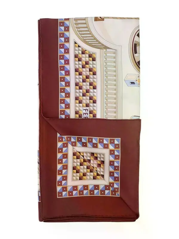 FERRAGAMO Nadir-print Silk Scarf - Neutrals