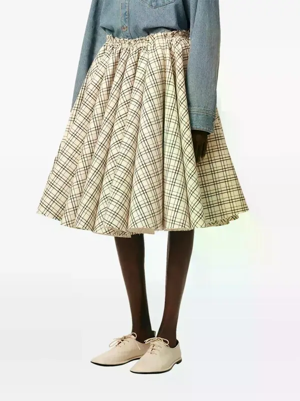 AMI Paris Checked Skirt