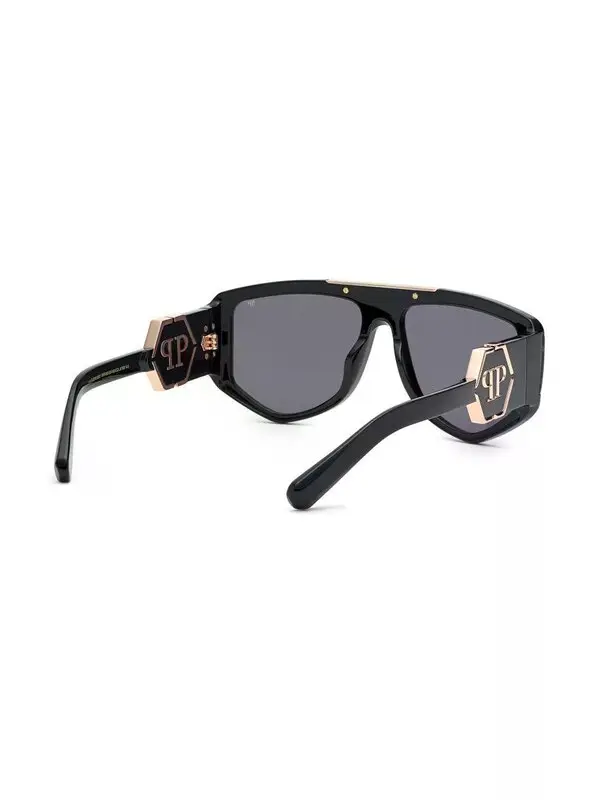 Philipp Plein Rectangular Logo-plaque Sunglasses