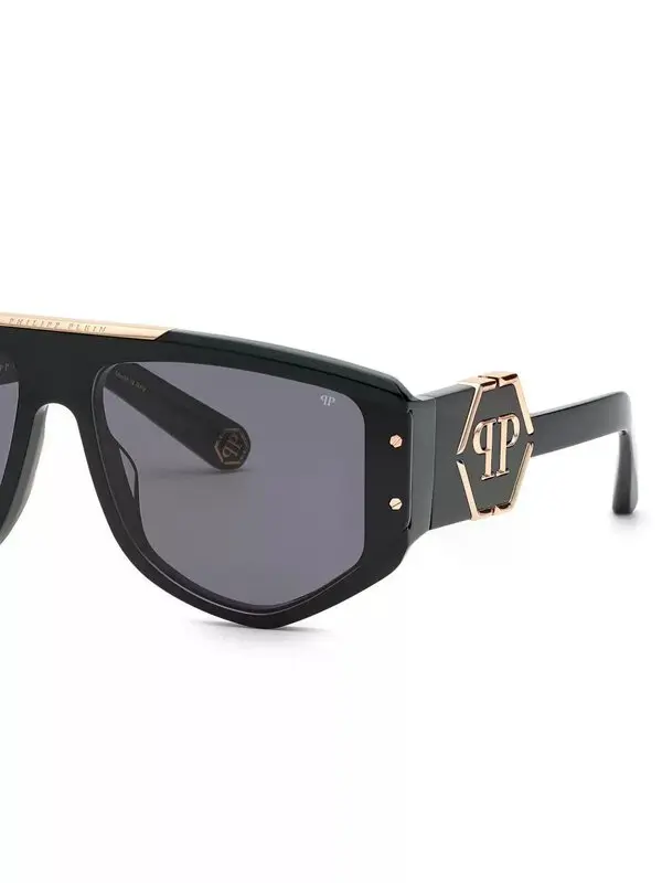 Philipp Plein Rectangular Logo-plaque Sunglasses