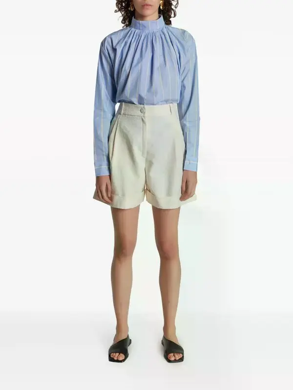 DESTREE Gathered Detail Striped Blouse
