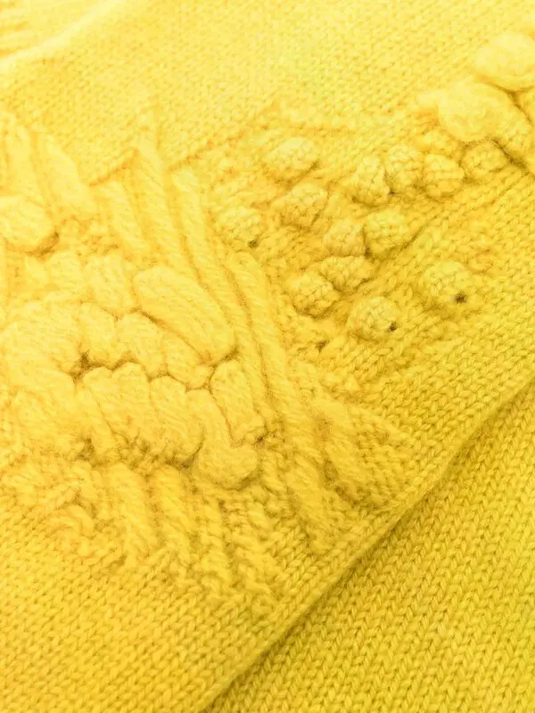 BARRIE Cashmere Fingerless Mittens - Yellow