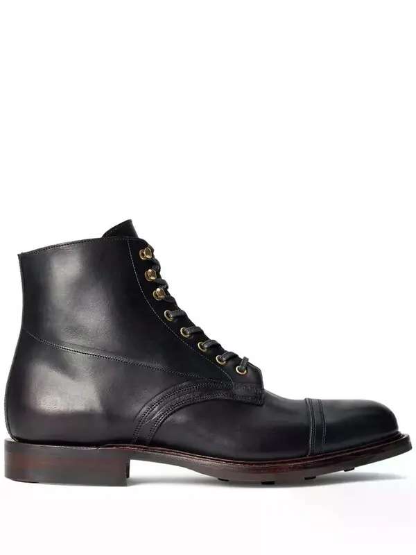 Ralph Lauren Leather Lace-up Ankle Boots
