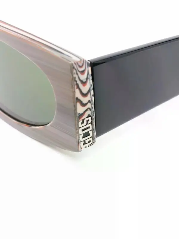 Gcds Rectangular Frame Sunglasses - Brown