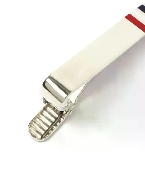 Thom Browne Rwb-stripe Sterling Tie Bar