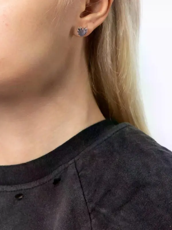 STOLEN GIRLFRIENDS CLUB Love Claw Moon Stone Earrings - Silver