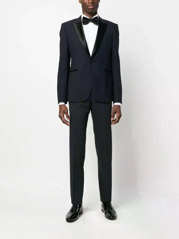 Emporio Armani Satin-trim Single-breasted Suit