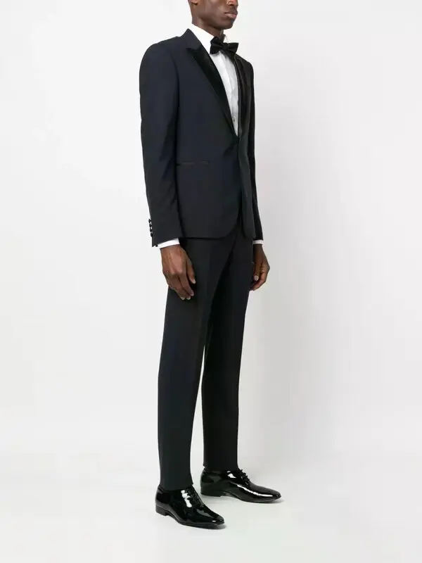 Emporio Armani Satin-trim Single-breasted Suit