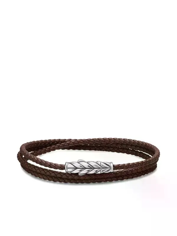 David Yurman Sterling Chevron Triple Bracelet - Silver