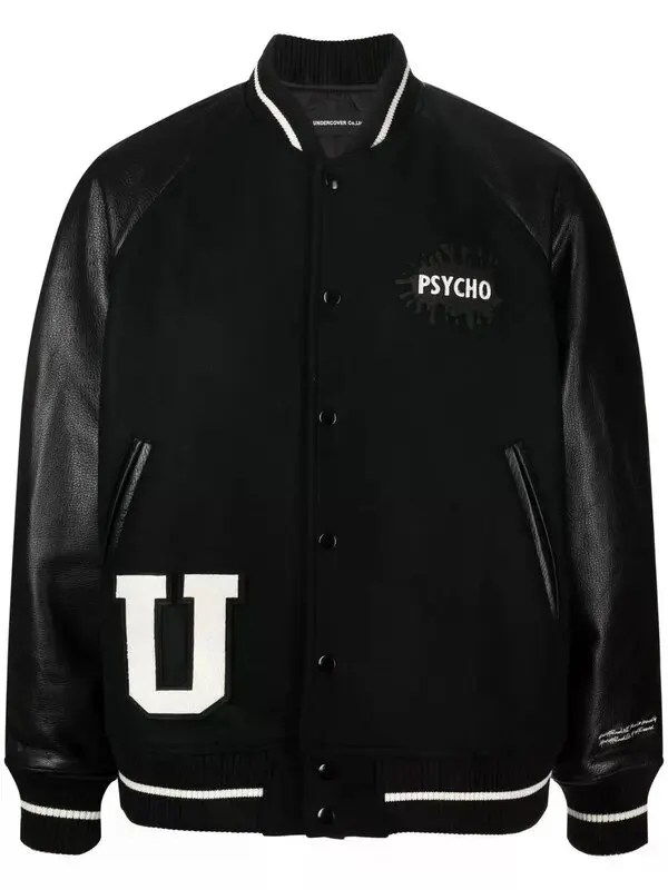 Undercover X Psycho Patch Bomber Jacket - Black