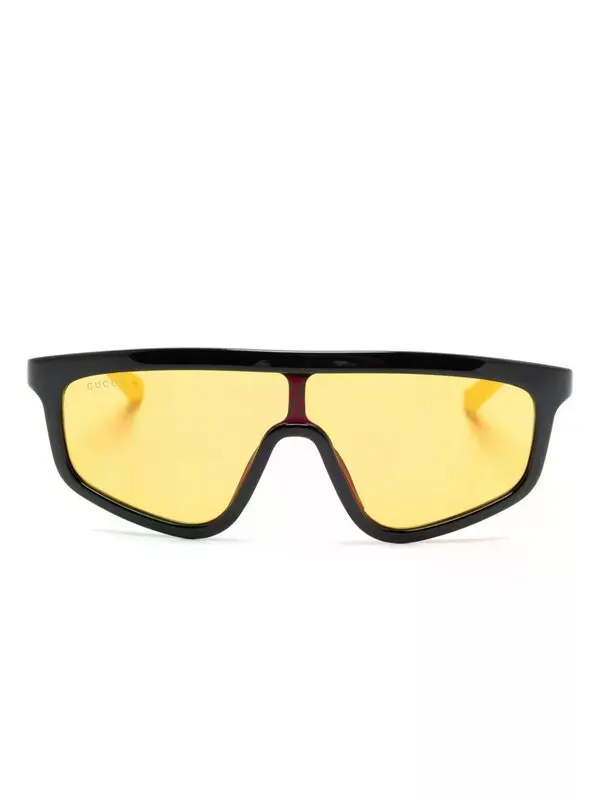 Gucci Shield-frame Sunglasses - Black