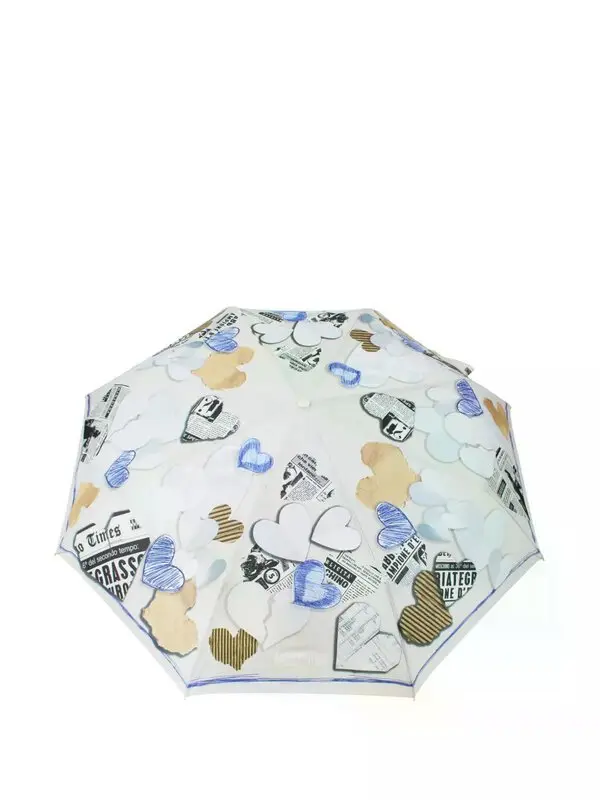 Moschino Heart-print Umbrella - Neutrals