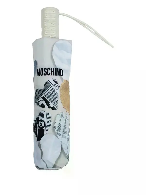 Moschino Heart-print Umbrella - Neutrals
