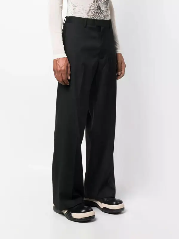 Raf Simons Straight-leg Virgin Wool Trousers - Black