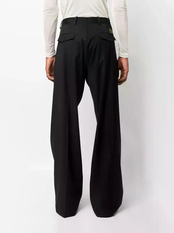 Raf Simons Straight-leg Virgin Wool Trousers - Black