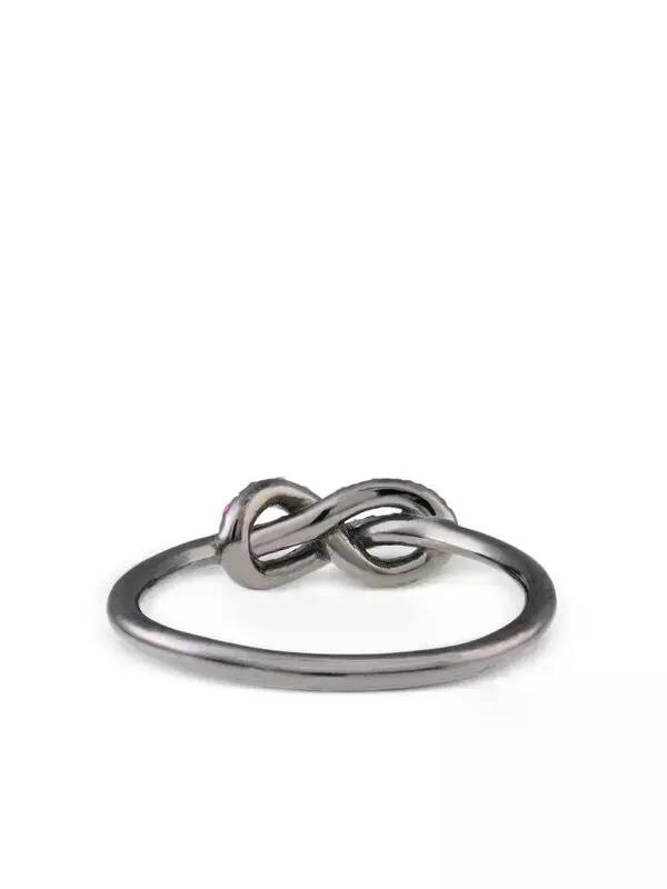 LILY GABRIELLA 18k Gold Forget Me Knot Sapphire Ring