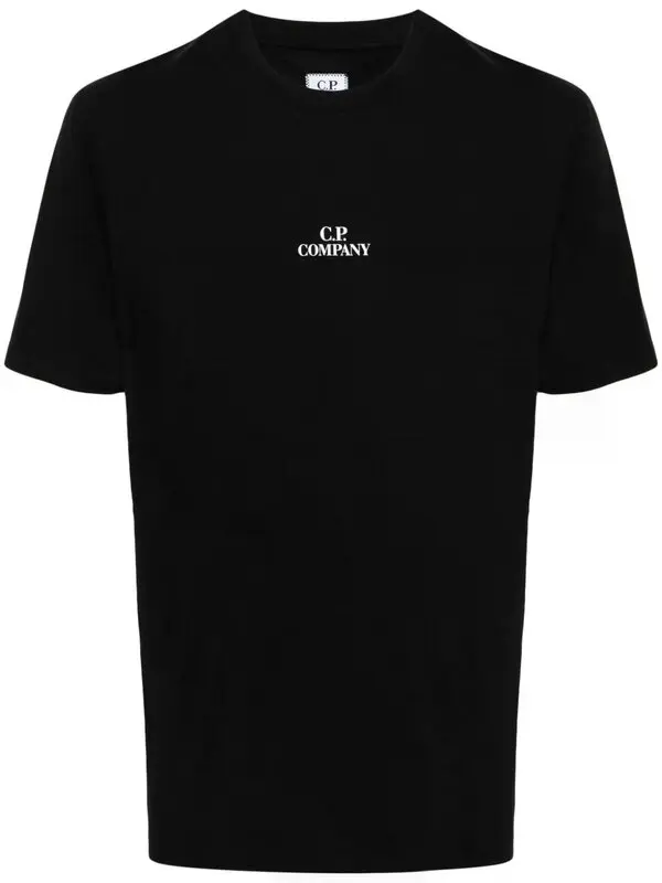 C.P. COMPANY Logo-print Cotton T-shirt - Black