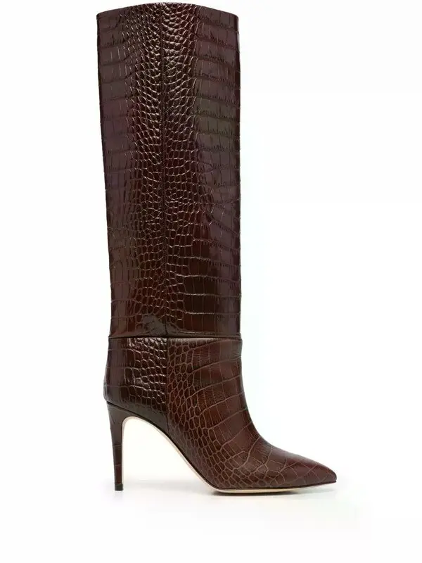 Paris Texas Croc-effect Leather High Stiletto Boots