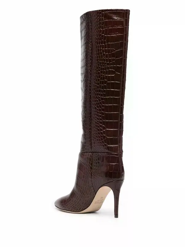 Paris Texas Croc-effect Leather High Stiletto Boots