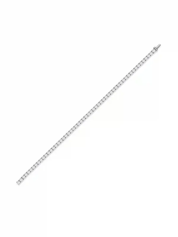 PRAGNELL 18kt White Gold Brilliant Cut Diamond Line Bracelet - Silver