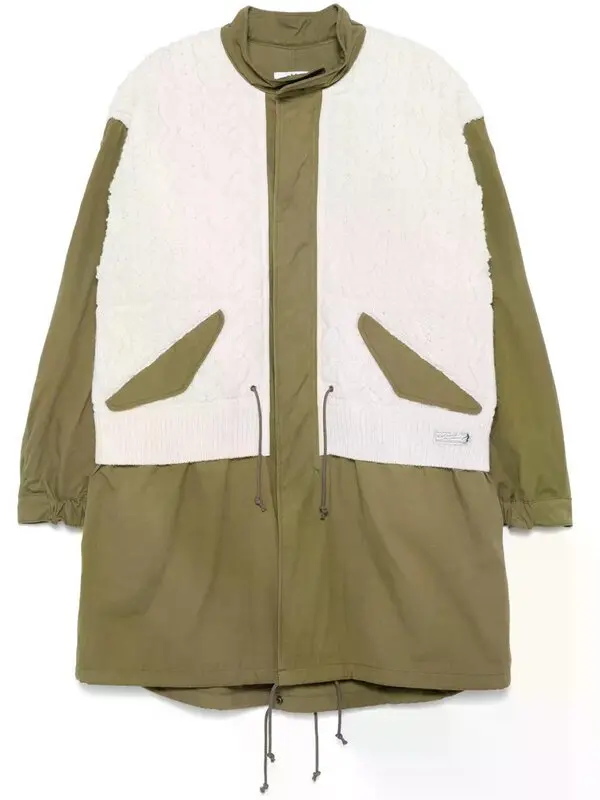 Junya Watanabe X Richmond Knitwear Panelled Parka - Green