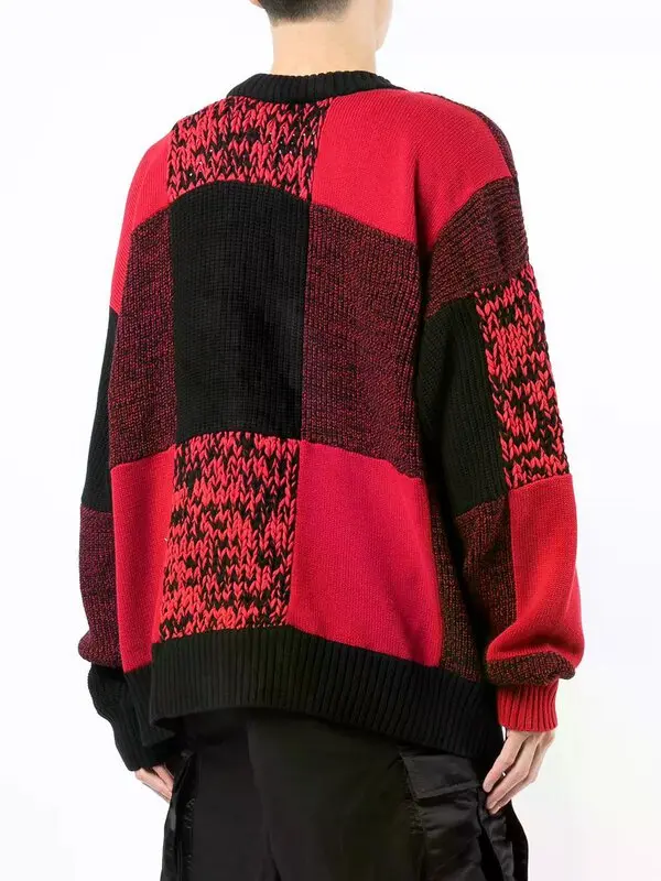 Sacai Patchwork Round Neck Jumper