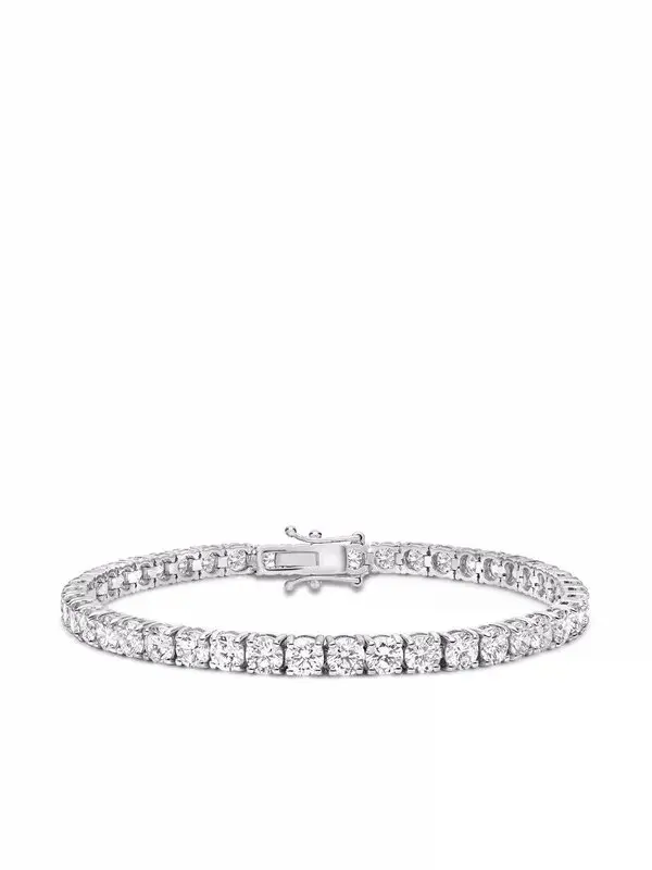 PRAGNELL 18kt White Gold Brilliant Cut Diamond Tennis Bracelet - Silver