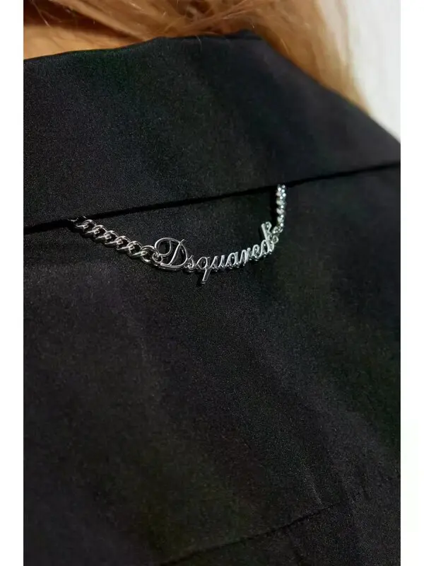 Dsquared2 Silk Blouse With Chain Detail