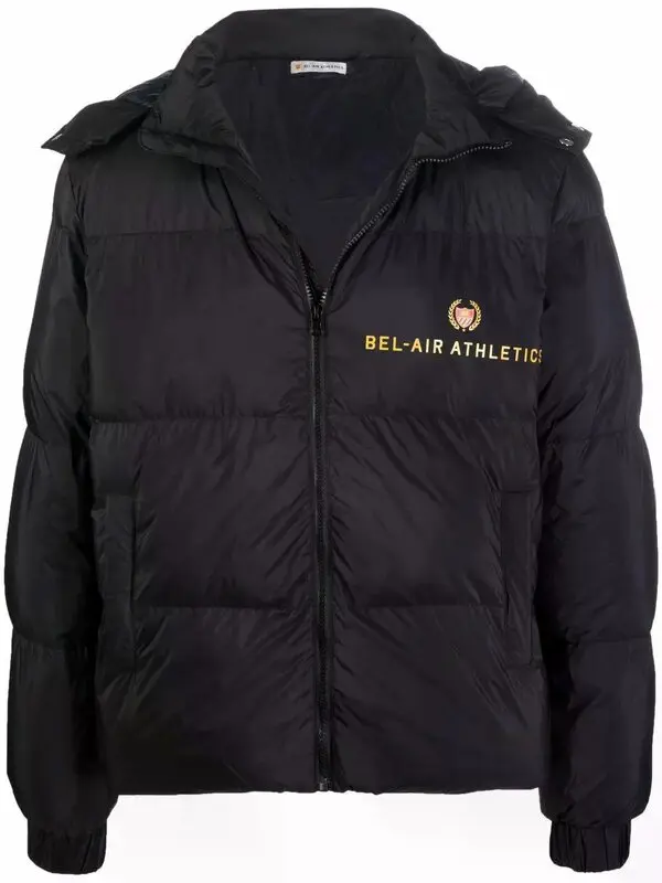 BEL-AIR ATHLETICS Zipped Padded Jacket - Black