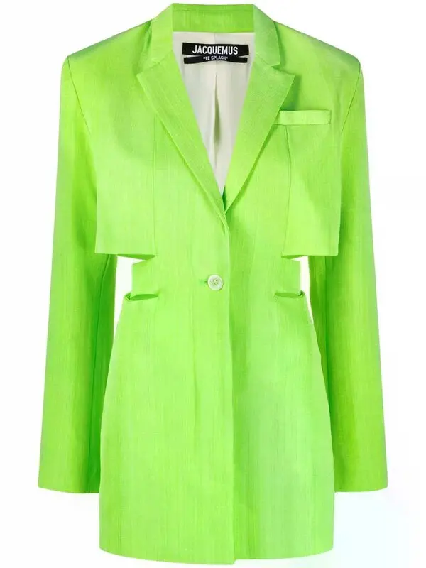 Jacquemus Bari Tailored Dress With Cut-out Detailing - Green