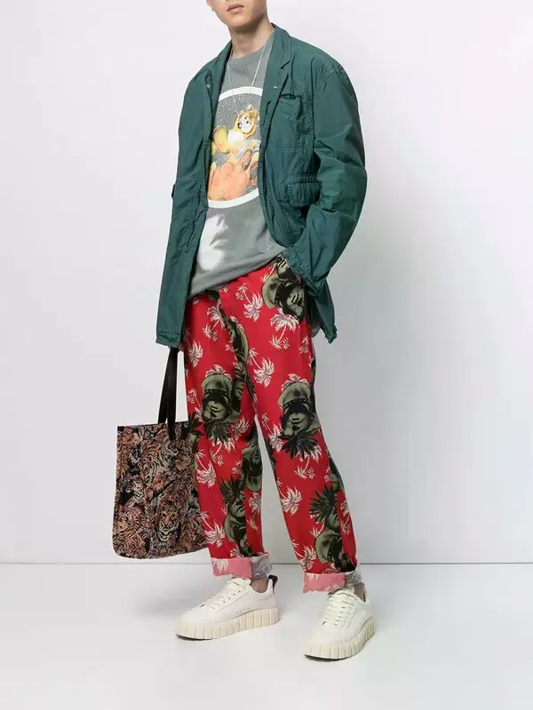 Undercover Printed Straight-leg Trousers