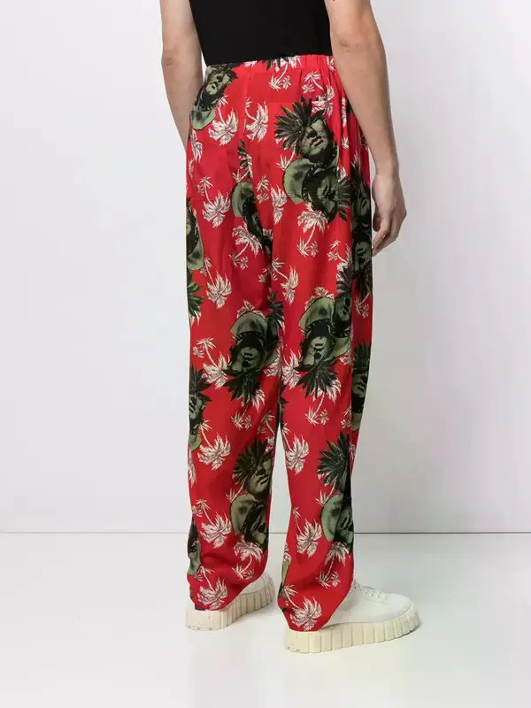 Undercover Printed Straight-leg Trousers