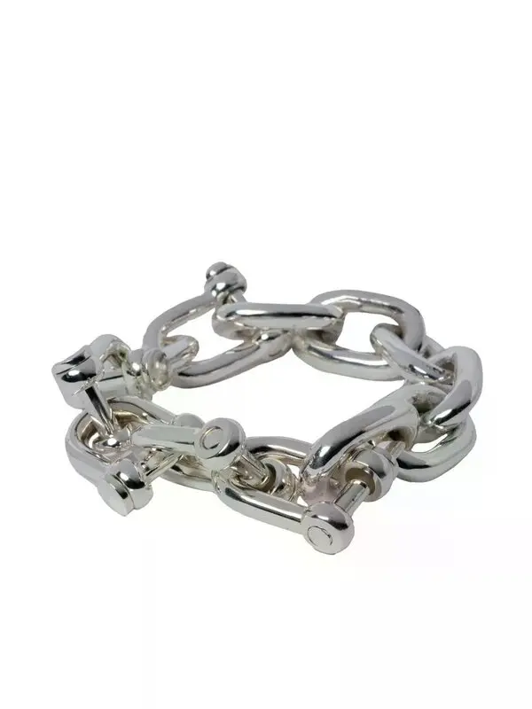 PARTS OF FOUR Tone Plated Brass Charm Bracelet - Silver