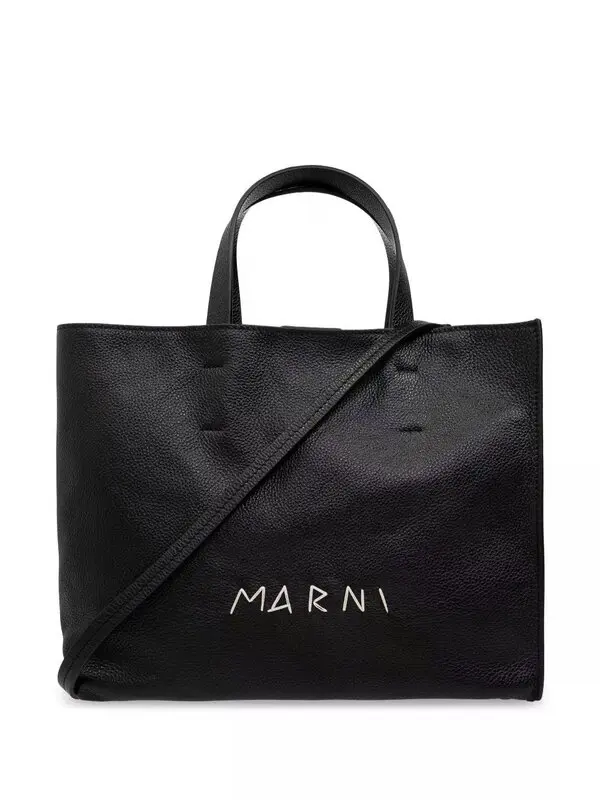 Marni Logo-print Leather Tote Bag