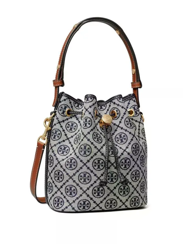Tory Burch T-monogram Bucket Bag - Grey