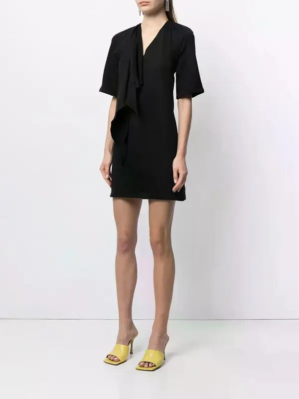 Off-White Short Sleeve Backless Dress