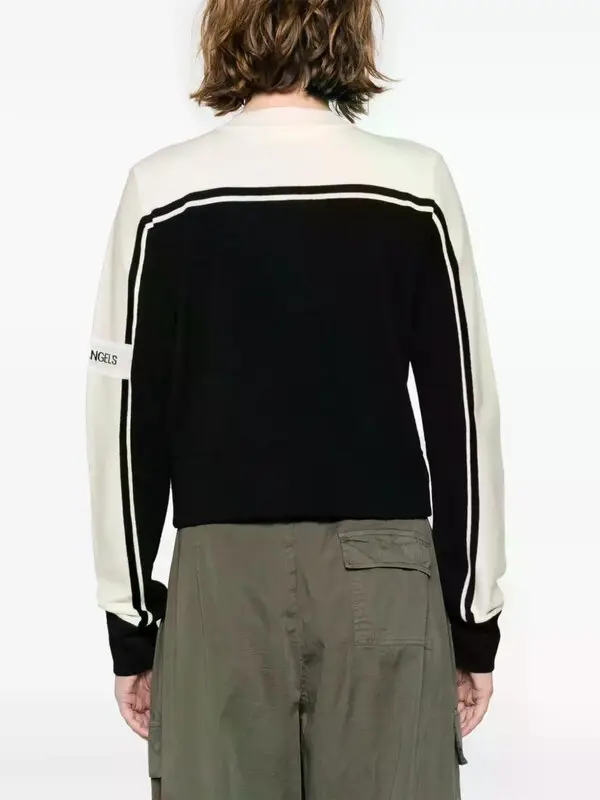 Palm Angels Logo-intarsia Wool Zip Cardigan